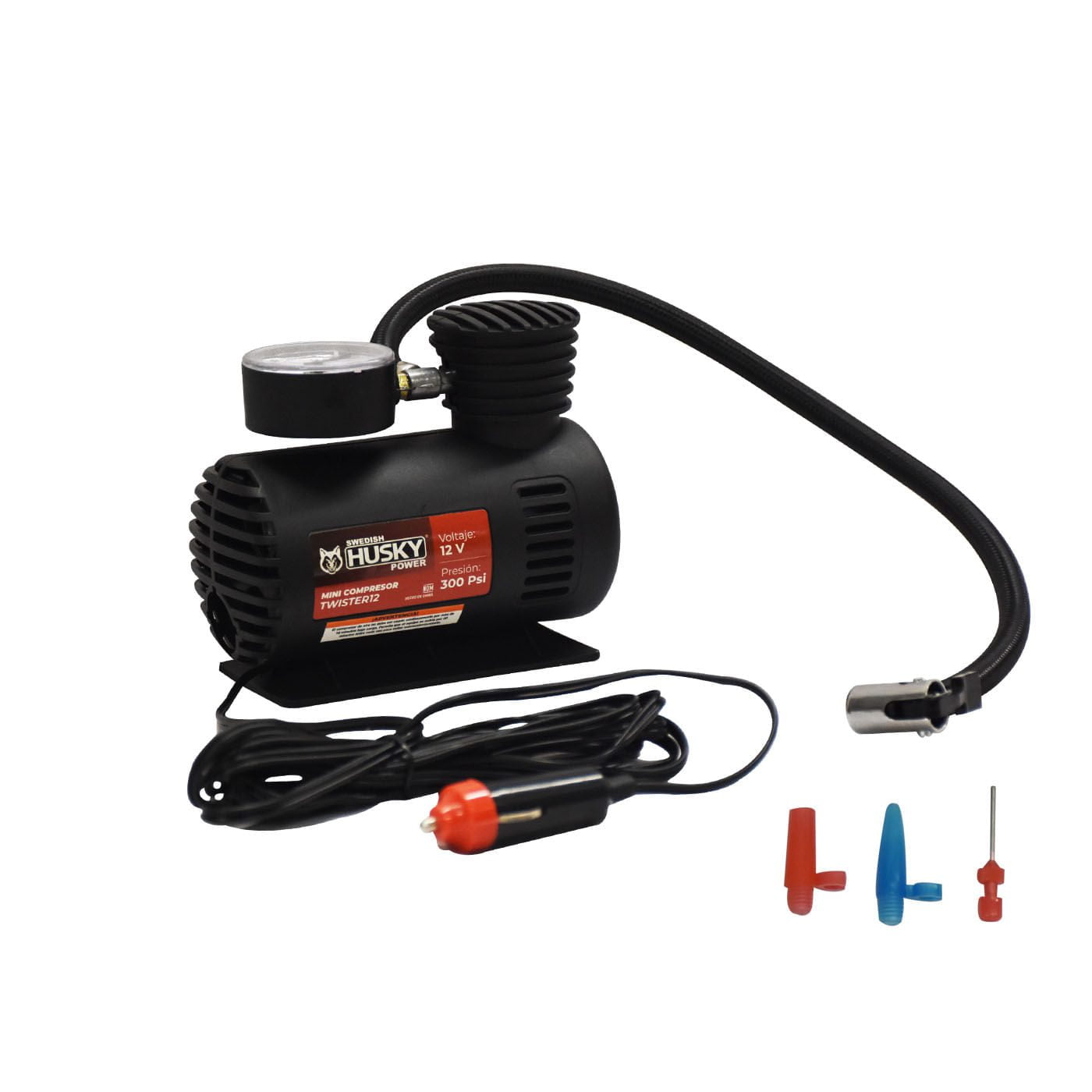 Mini Compresor De Aire Husky 12v 300 Psi Manguera 40 Cm - Twister12 ...