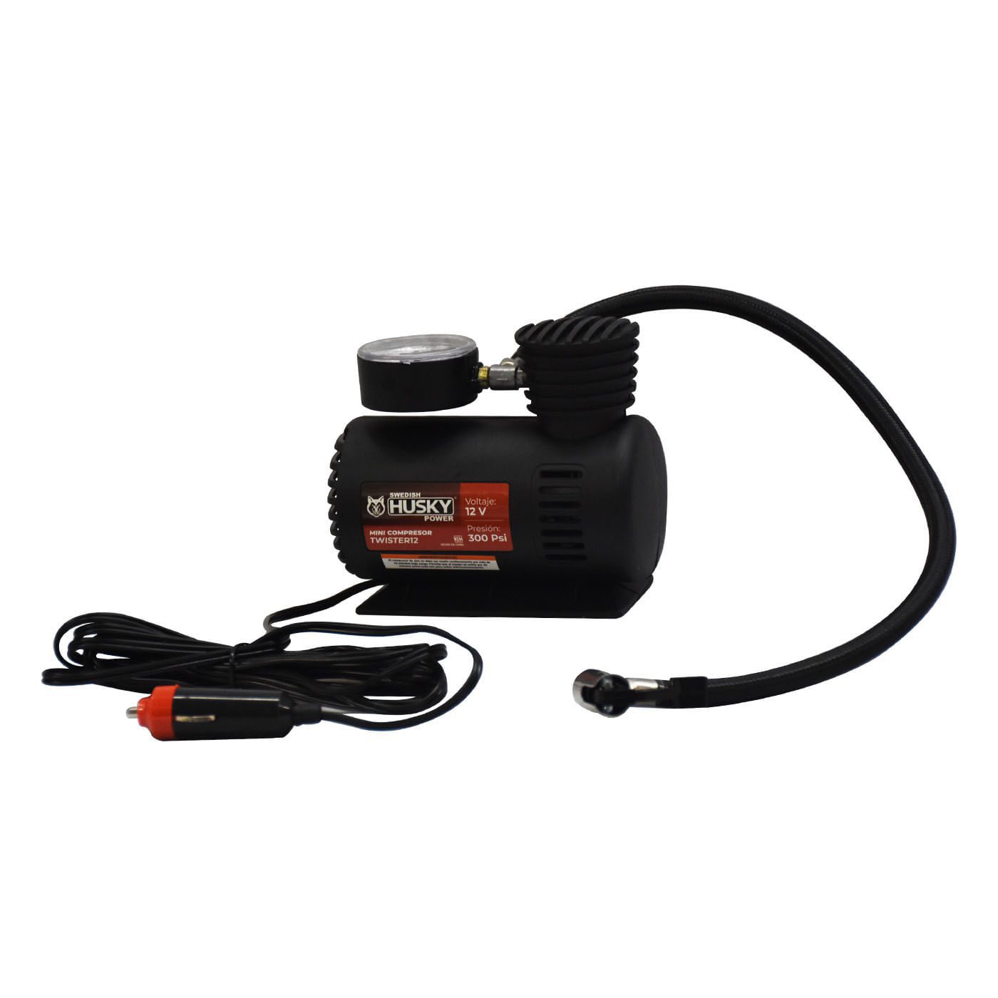 Mini Compresor De Aire Husky 12v 300 Psi Manguera 40 Cm - Twister12 ...