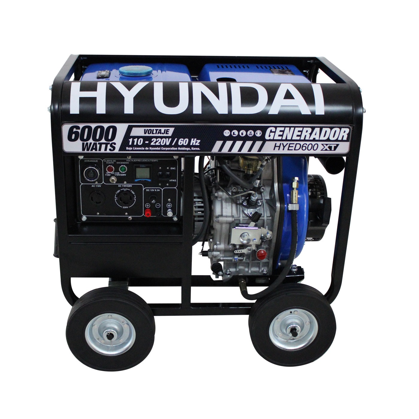 Generador Hyundai 6,000 Watts Profesional A Diésel Monofásico ...
