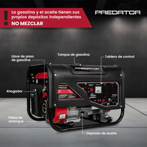 Generador Predator 3,000 Watts A Gasolina - P3000 - Raiker